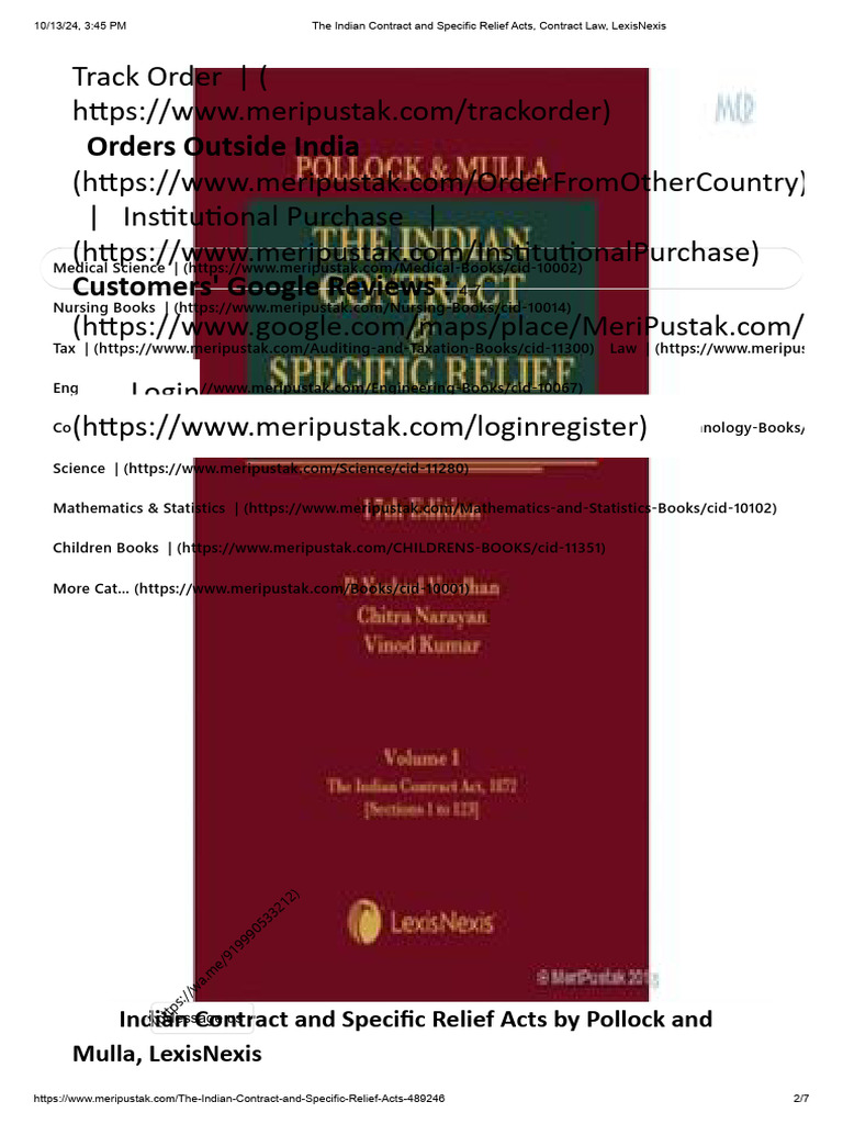 Contract and Specific Relief | PDF