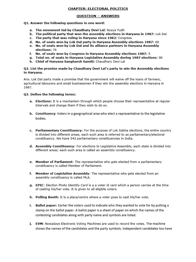 Swati Arora - Electoral Politics | PDF