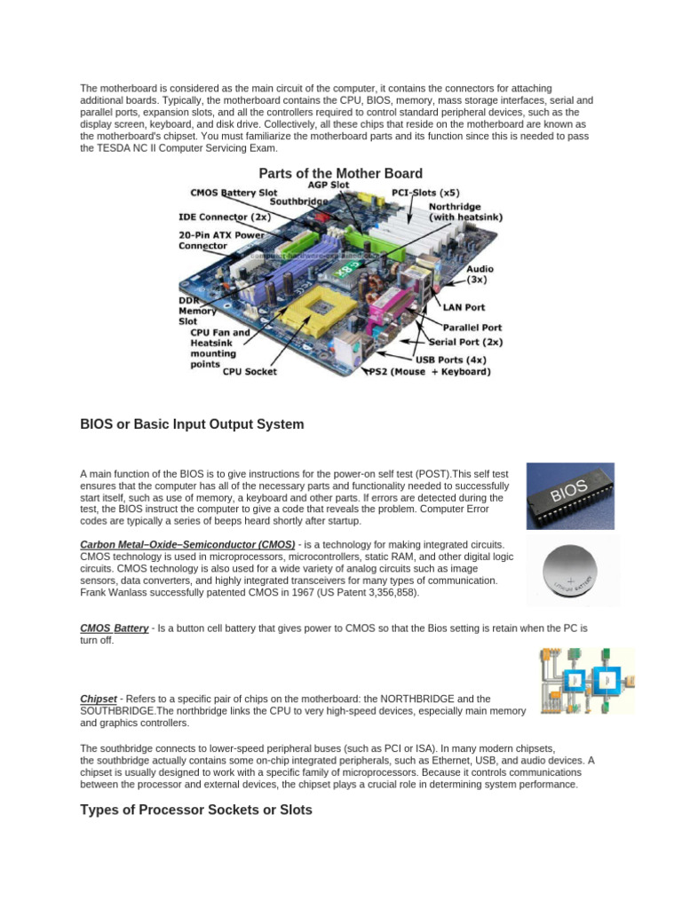 Understanding Motherboard Components Pdf Usb Games Activities