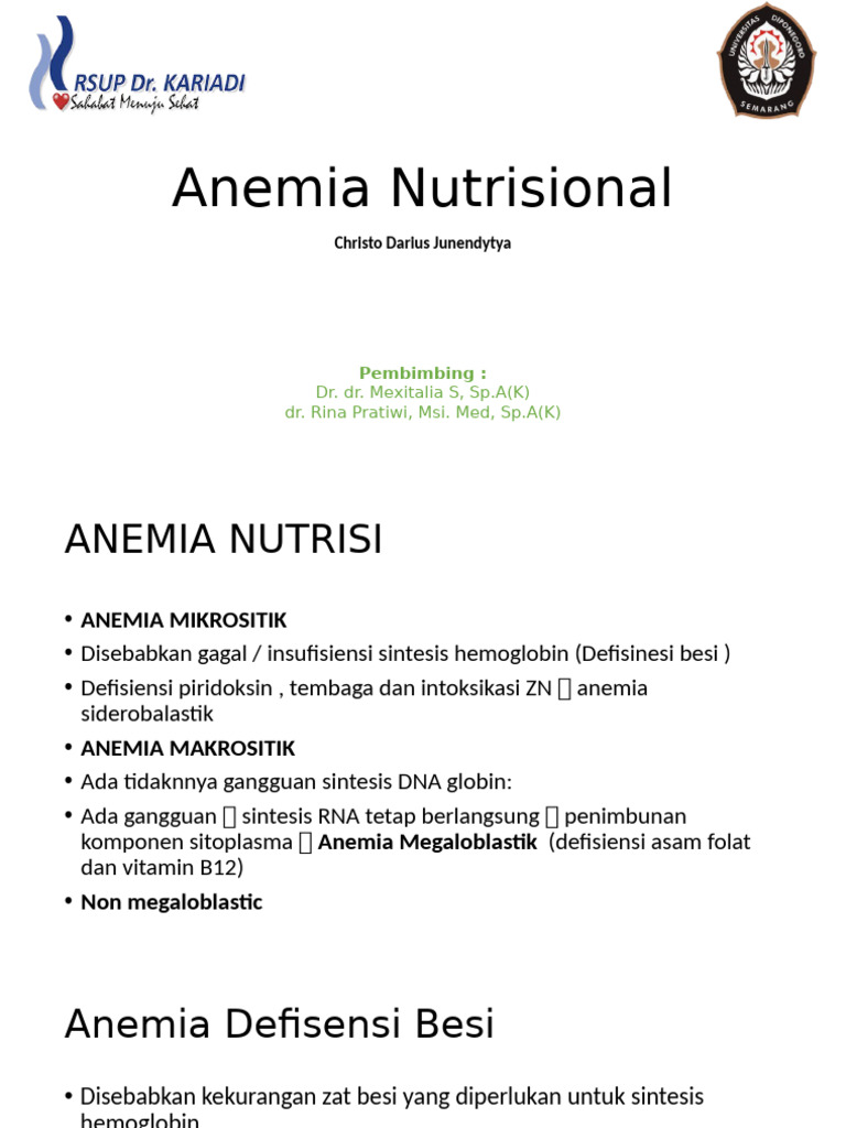Anemia Nutrisional Ed | PDF
