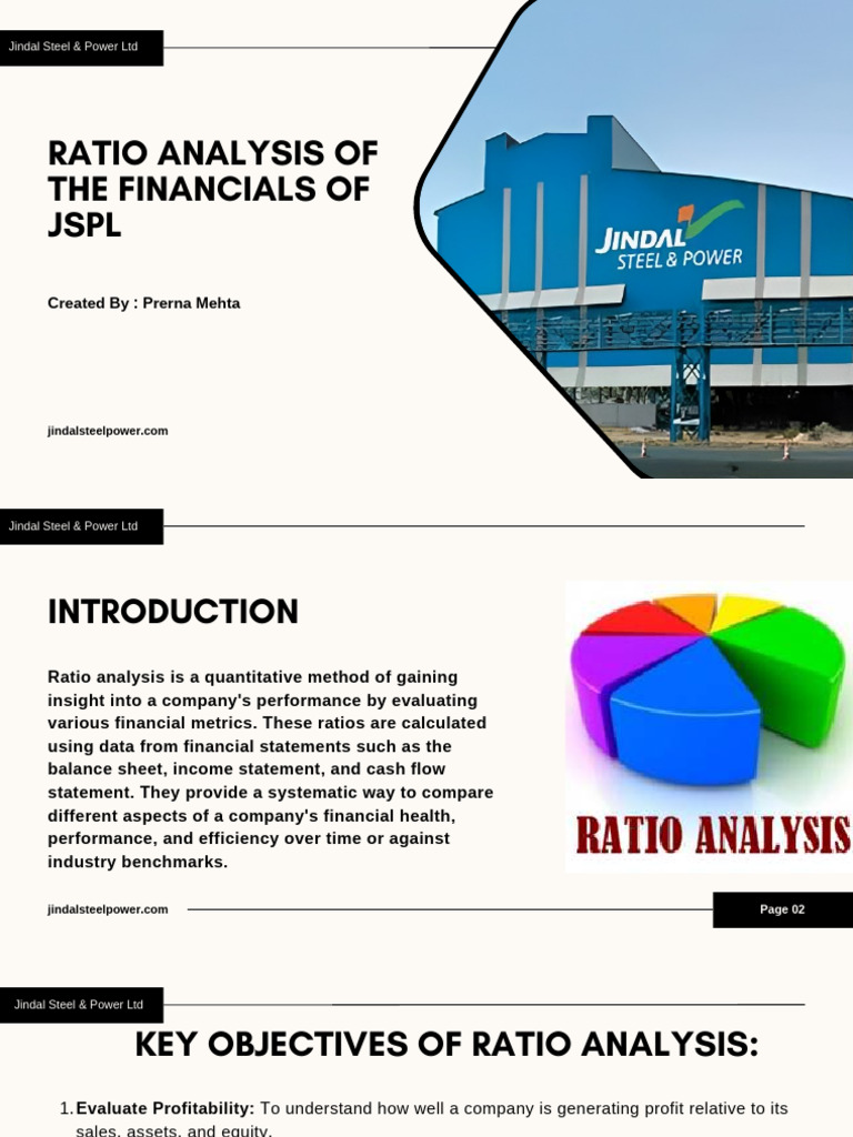 Ratio Analysis Presentation JSPL | PDF