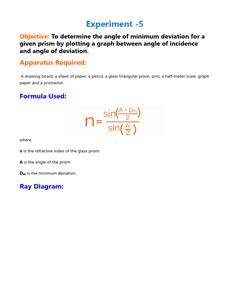 CBSE Class 12 Physics Practical B Exp4 | PDF