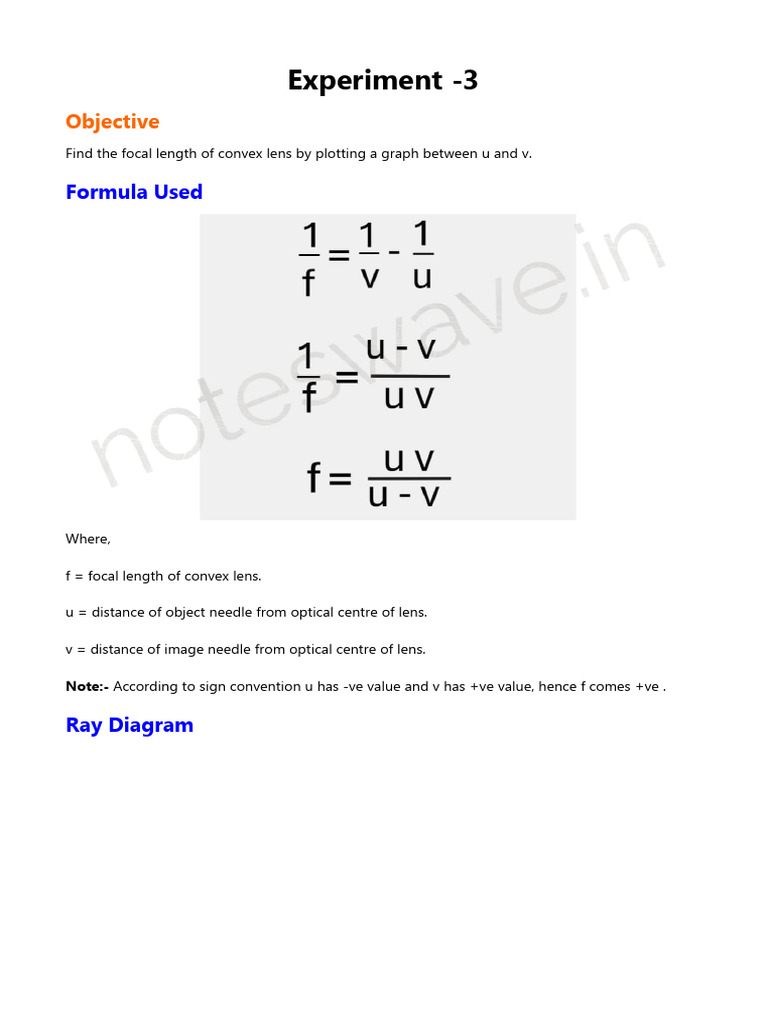 CBSE Class 12 Physics Practical B exp3 | PDF