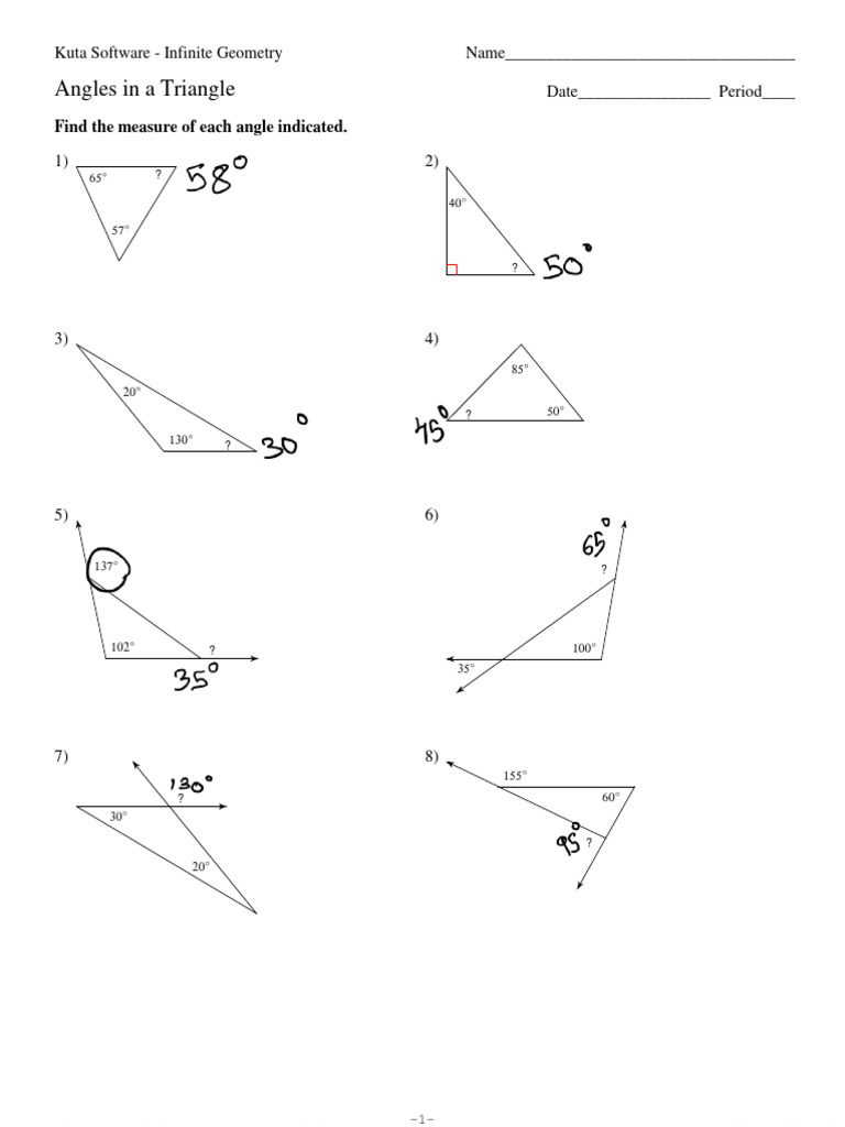 4-Angles in a Triangle | PDF