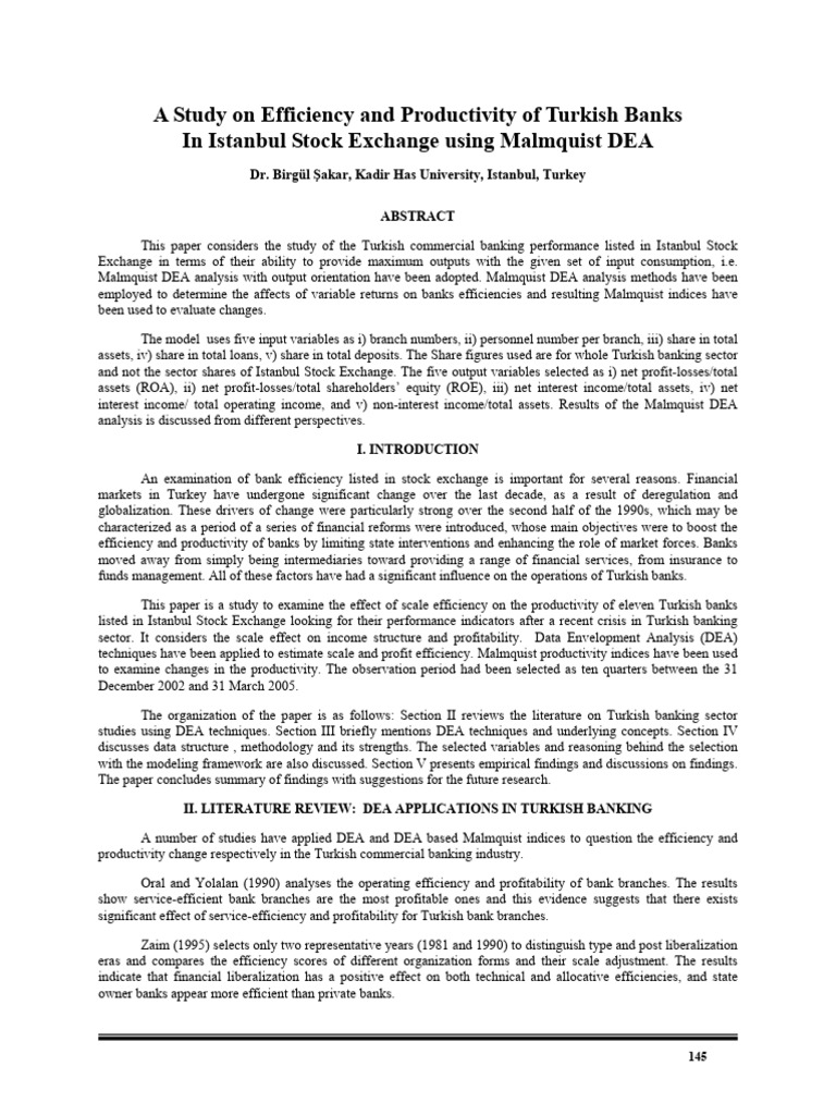 ProfEff TurkBanks Sakar | PDF