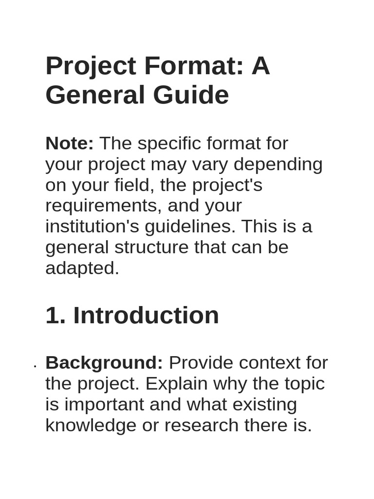 ## Project Format a General GuideNote the _241013_155741 | PDF