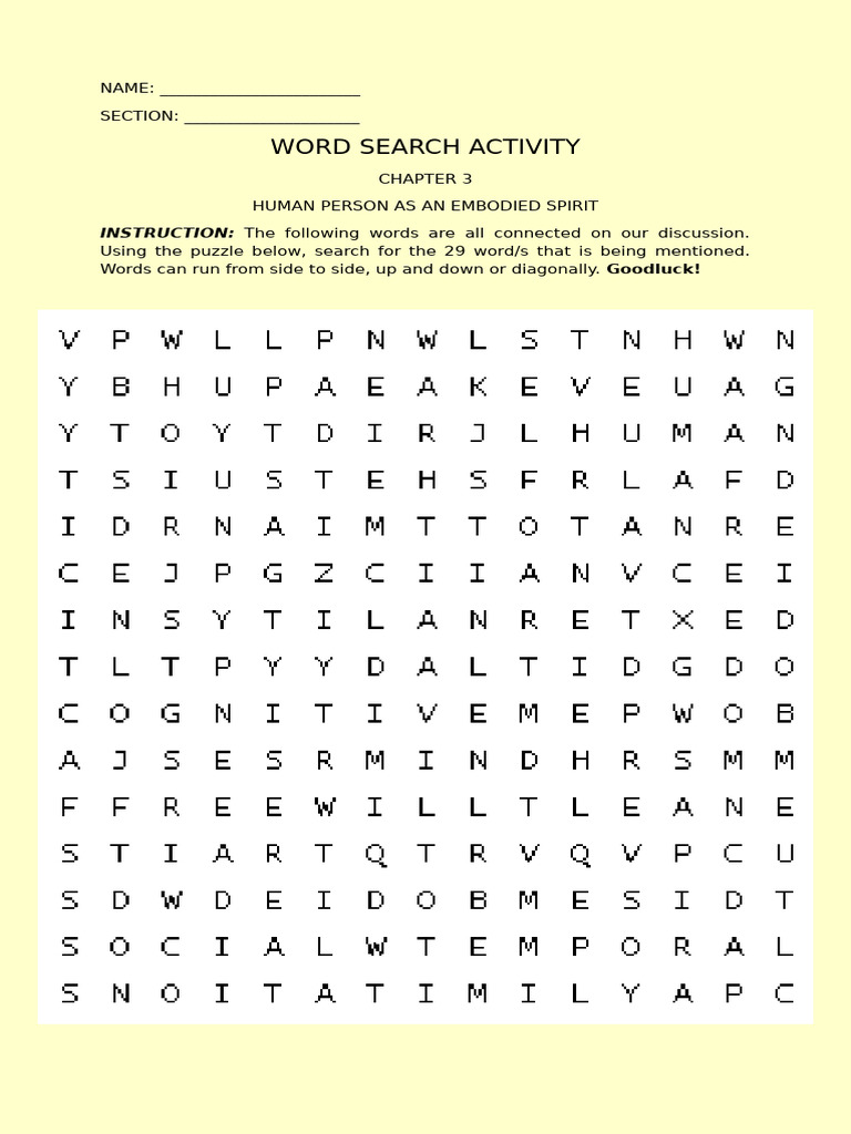 Word Puzzle Activity 3 | PDF