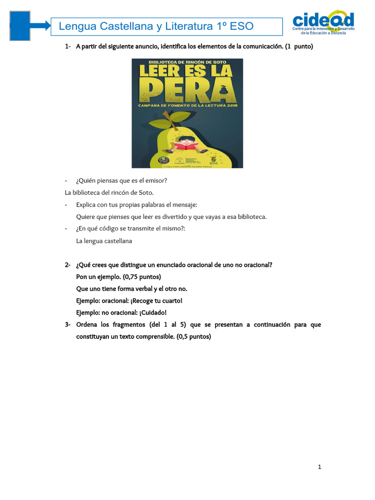 Aserraf1 Saadia Lengua Unidad1 | PDF