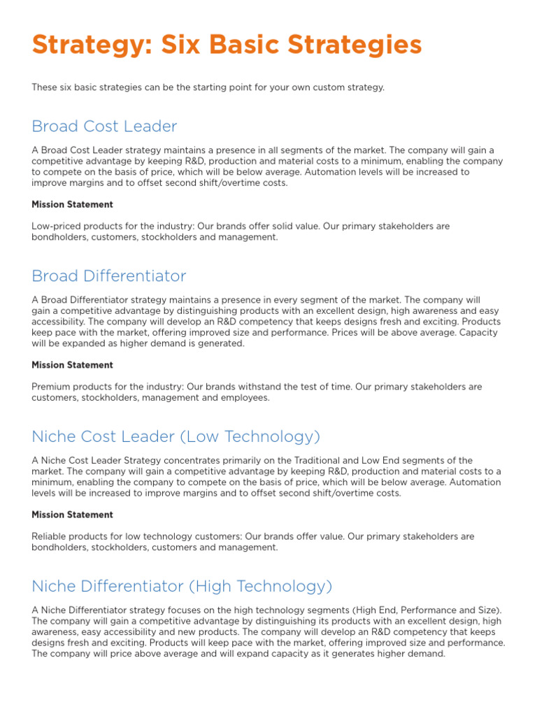 6 Basic Strategies | PDF