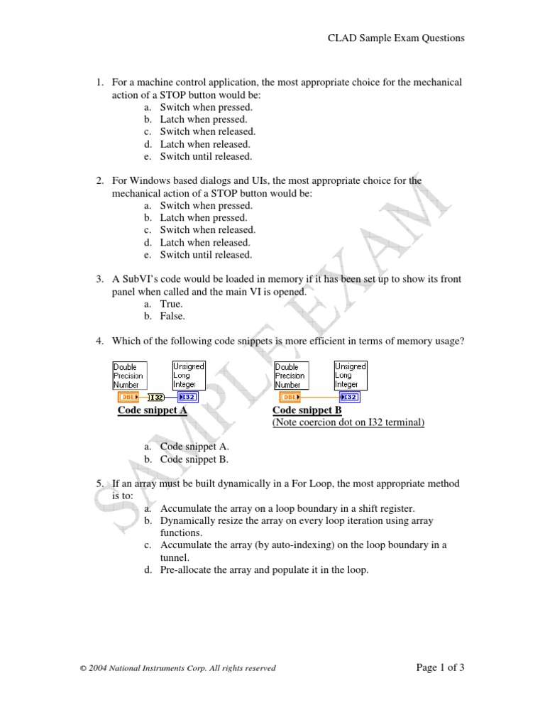 CLAD Sample Exam | PDF | Computers
