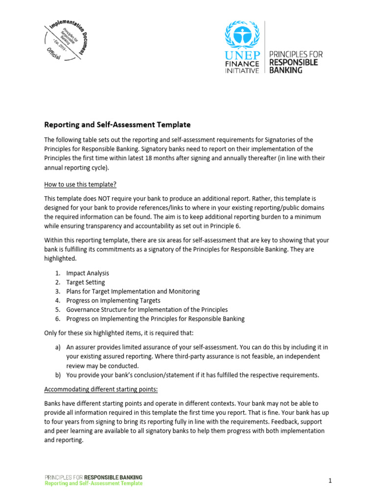 DBP 1st Reporting and Self Assessment 2021 | PDF