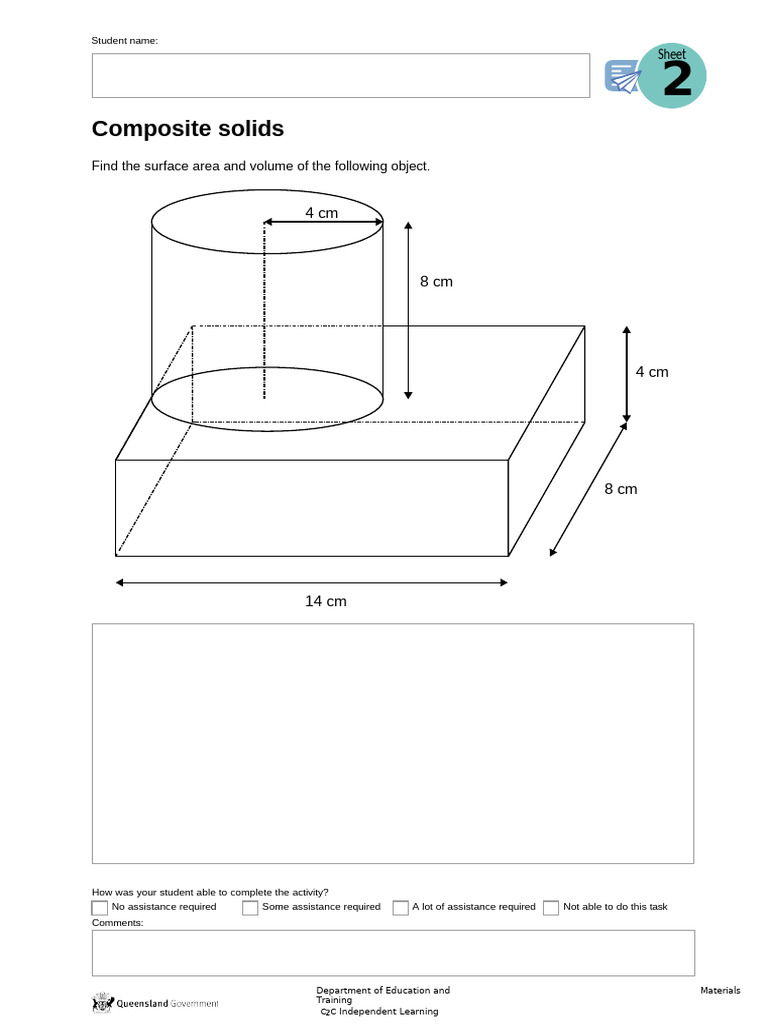 5.unit3 - T2 - Sheet2 - Composite Solids - WR | PDF