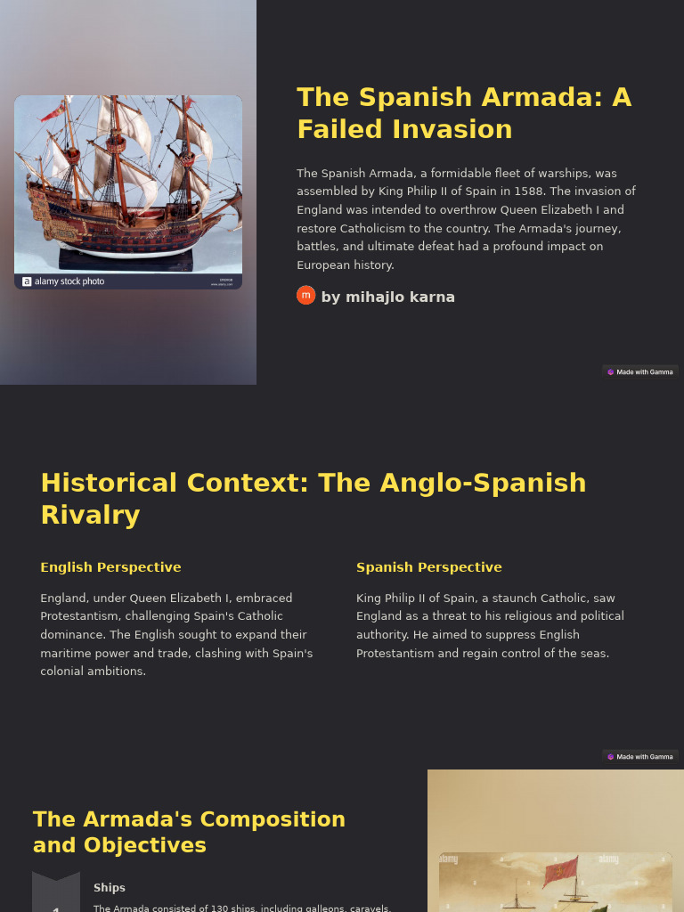 The Spanish Armada A Failed Invasion | PDF