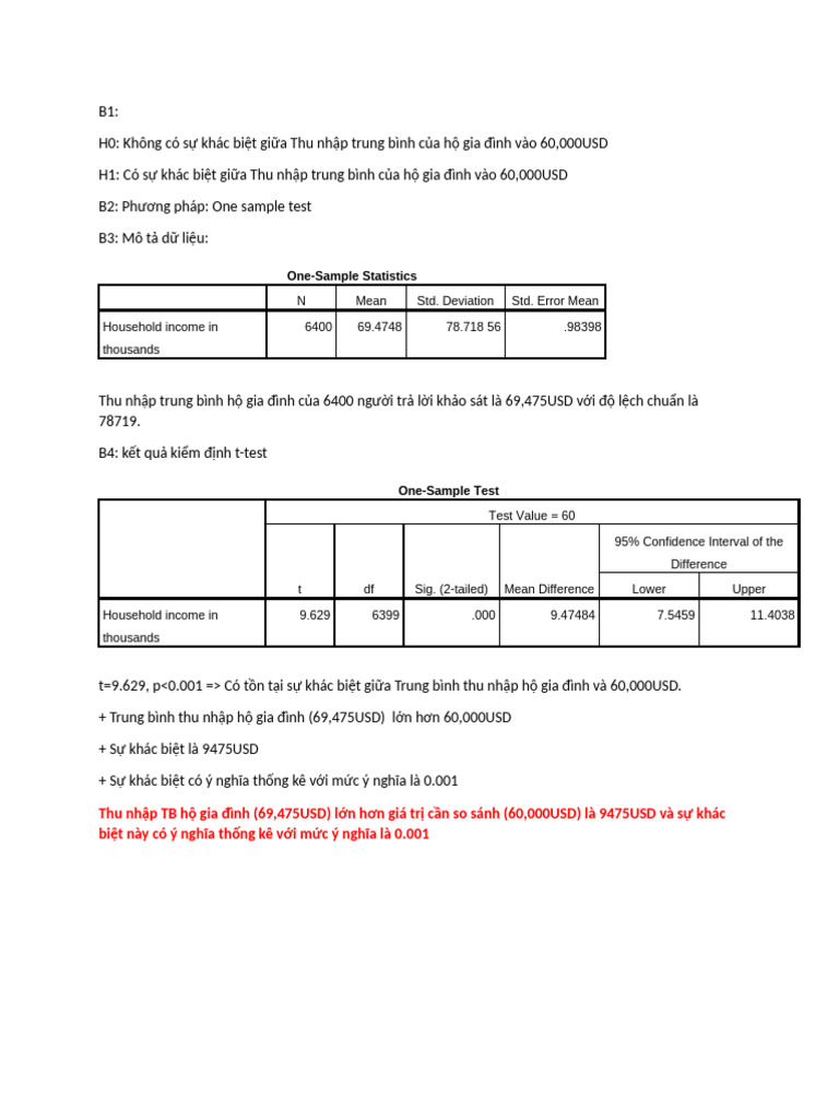 1 Sample Independent T-Test | PDF