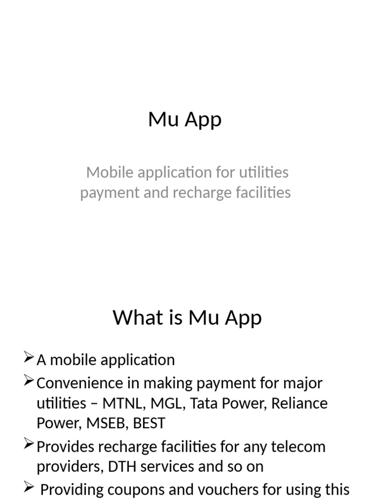 Mu App | PDF