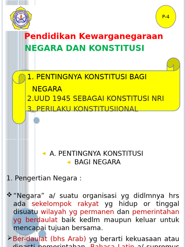 Negara Dan Konstitusi | PDF