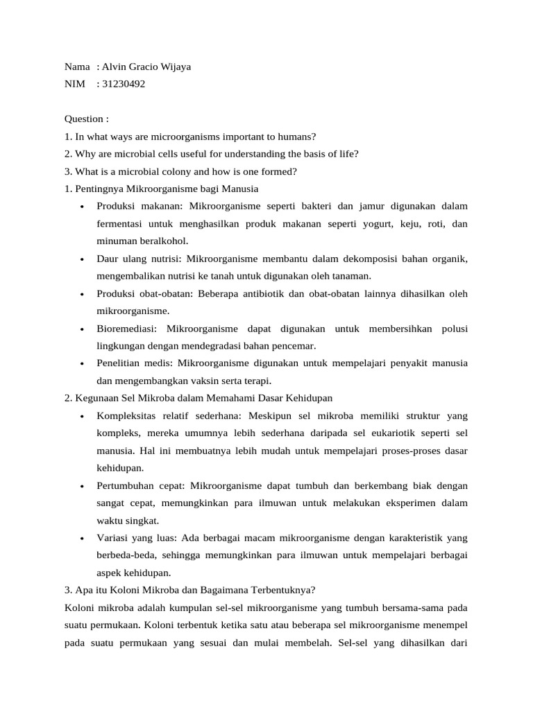 Tugas Mikrobio | PDF