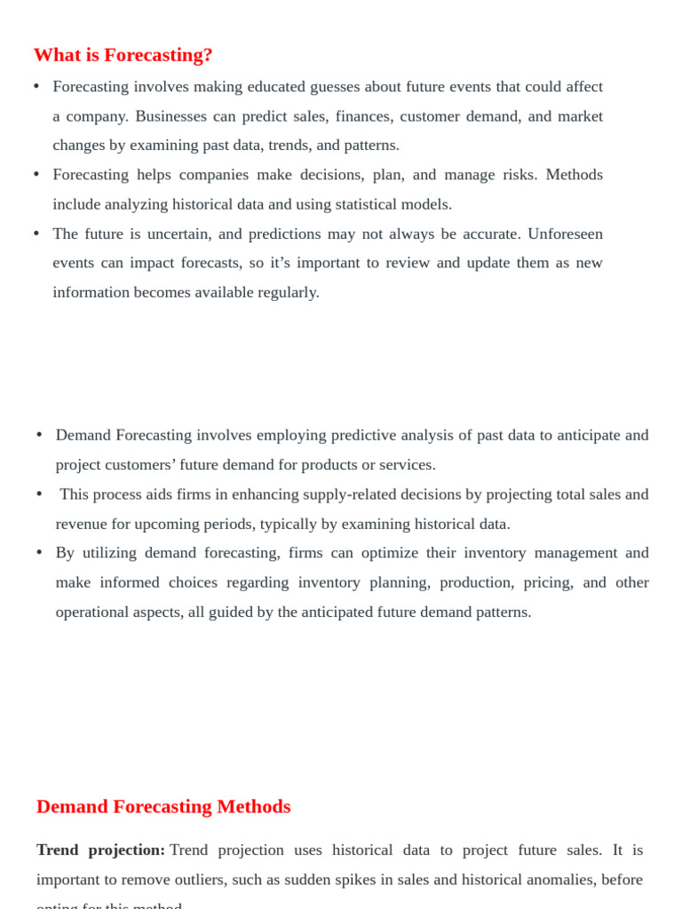 Demand - Forecasting & Methods | PDF