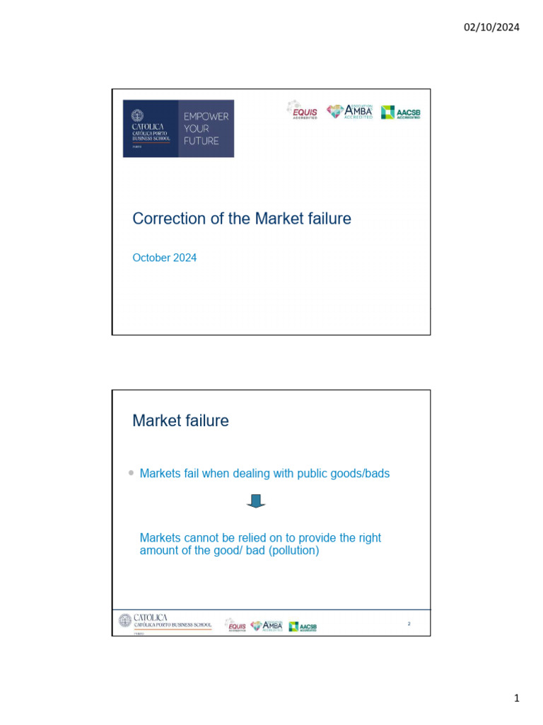 L4. Correction of The Market Failure | PDF | Market Failure | Finance ...