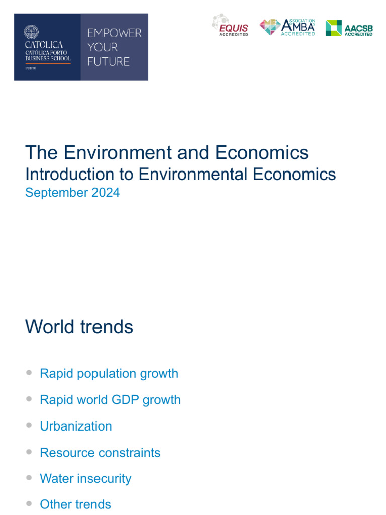 L1. Introduction To Environmental Economics | PDF | Sustainability ...
