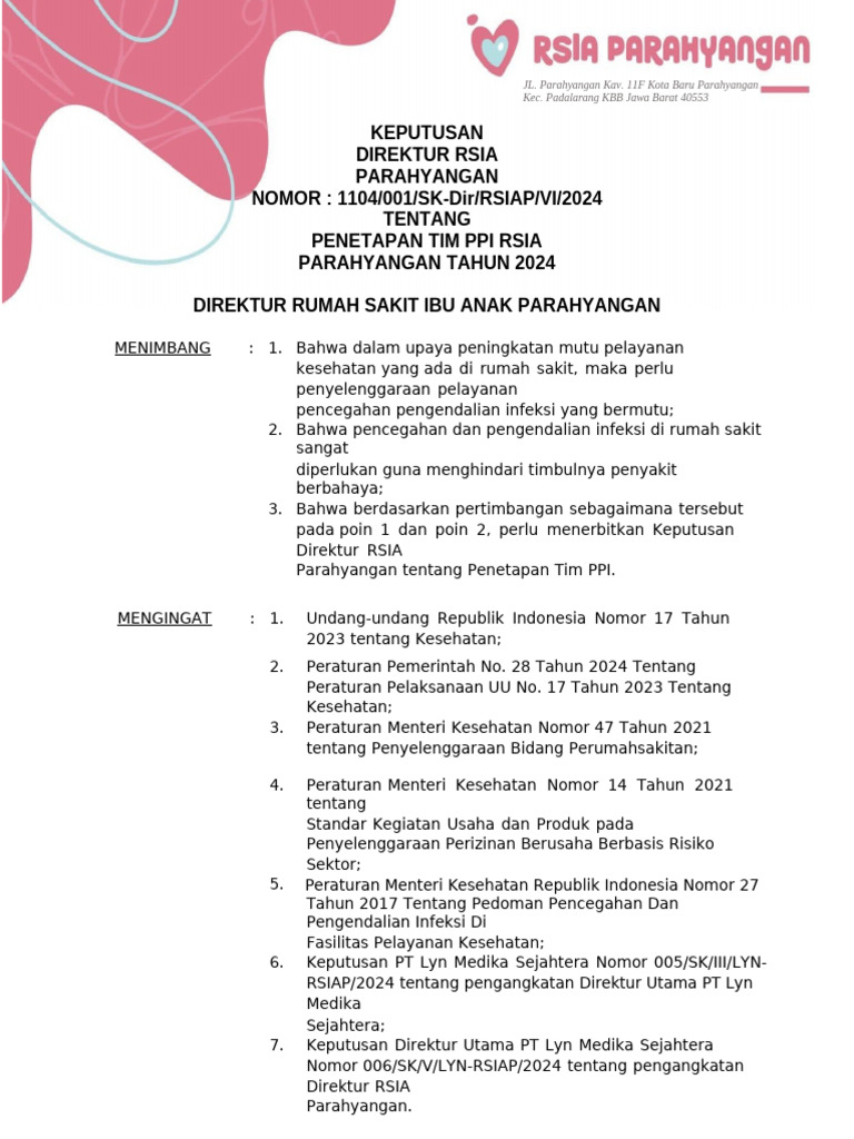 SK Tim Ppi Rsiap 2024 Fix | PDF