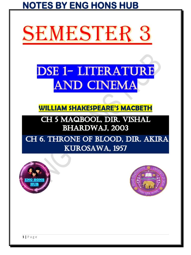 UNIT II Cinematic Adaptations of Literary Texts | PDF