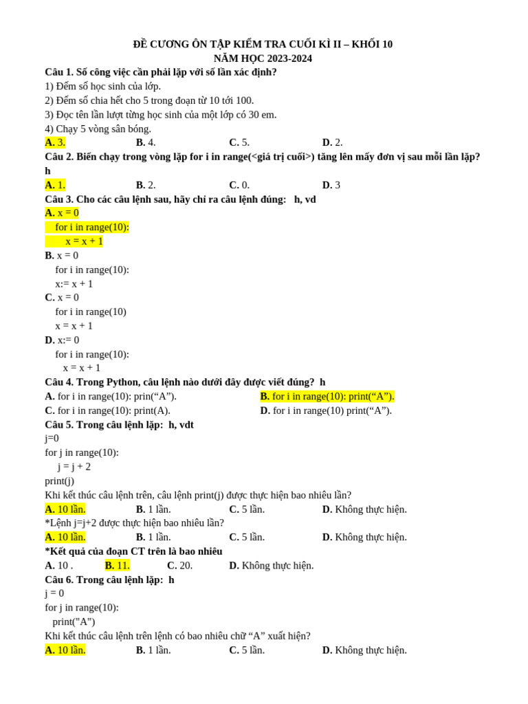 De Cuong OT HKII 23 24 | PDF