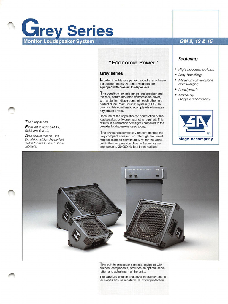 SA Grey Series Monitoren Brochure | PDF