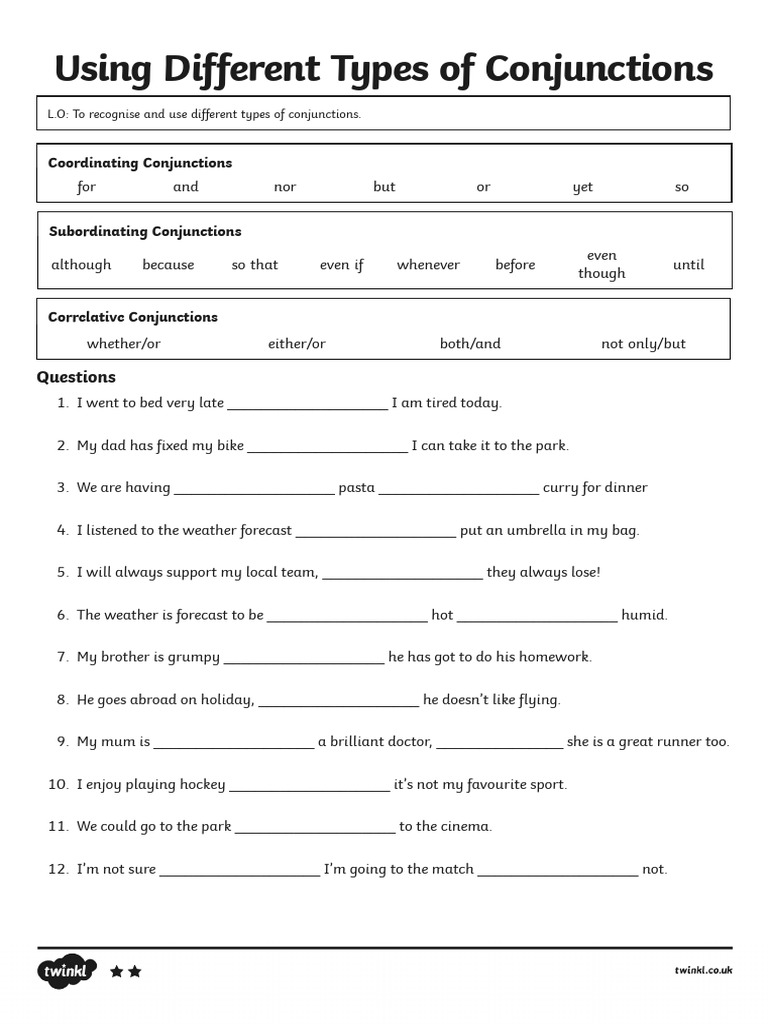 Conjunctions | PDF