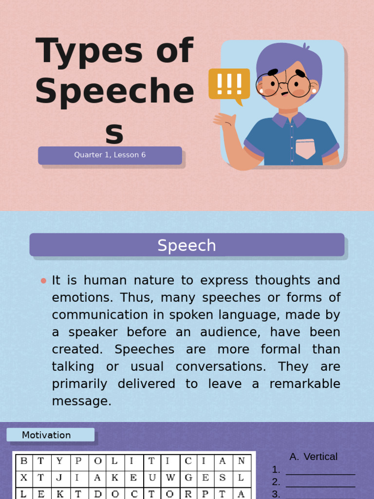 Oc - q1 Types of Speeches & Speech Styles | PDF