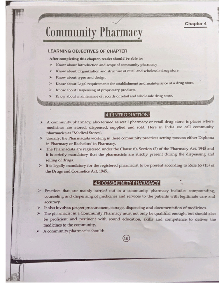 Community Pharmacy | PDF