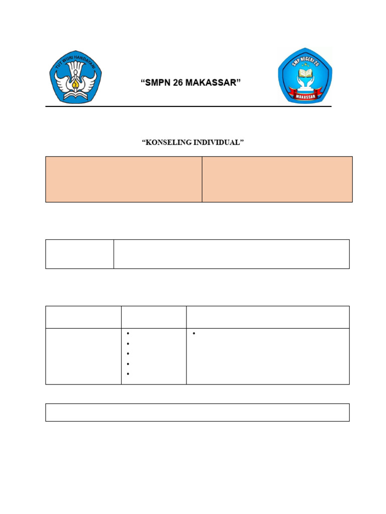 RPL PLP Konseling Individual | PDF