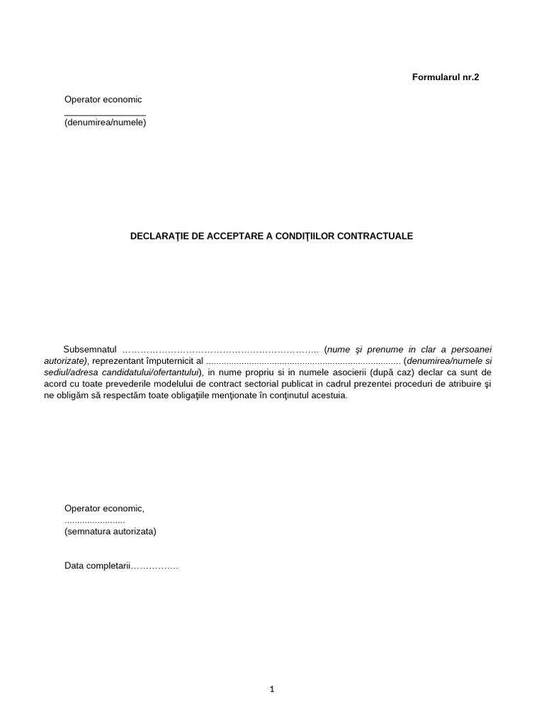 Modele Formulare-Documente Calificare | PDF