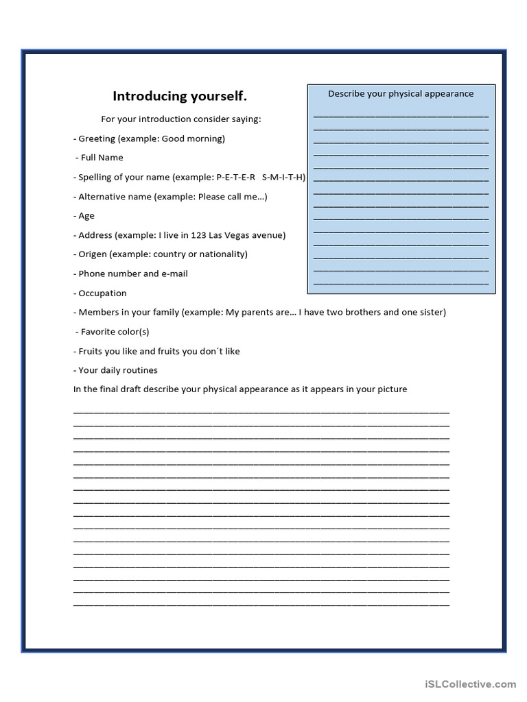 Introducing Yourself | PDF