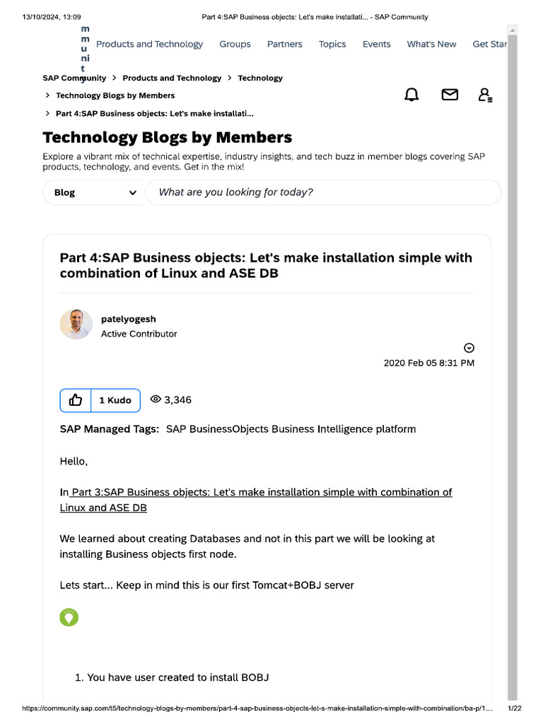 Part 4 SAP Business objects Let's make installation simple with combination of Linux and ASE DB ...