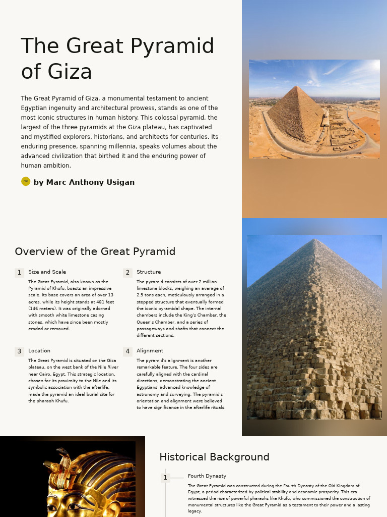 The Great Pyramid of Giza | PDF | Egyptian Pyramids | Ancient Egyptian ...
