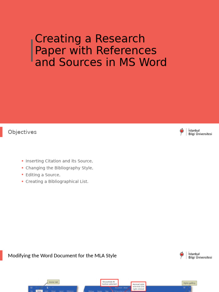 Creating A Research Paper With References and Sources in MS Word | PDF