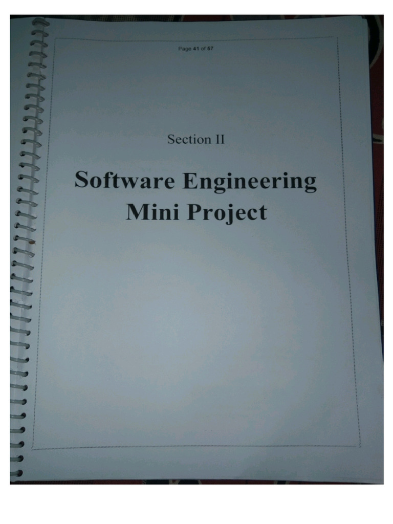 Software Engineering Mini project (1) | PDF