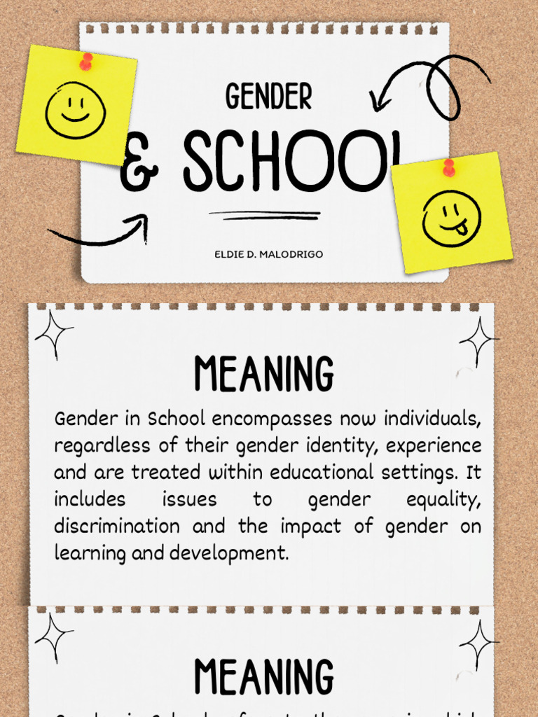 What is Gender in school | PDF