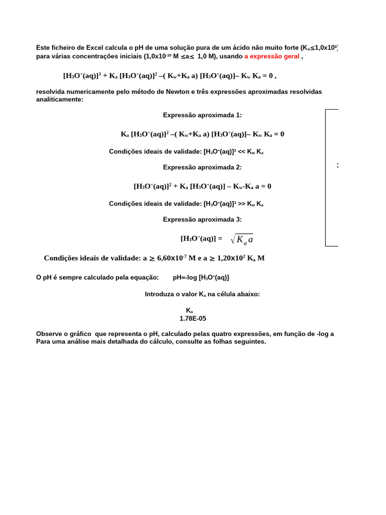Folha3 Metodo de Newton PH Acido Fraco | PDF