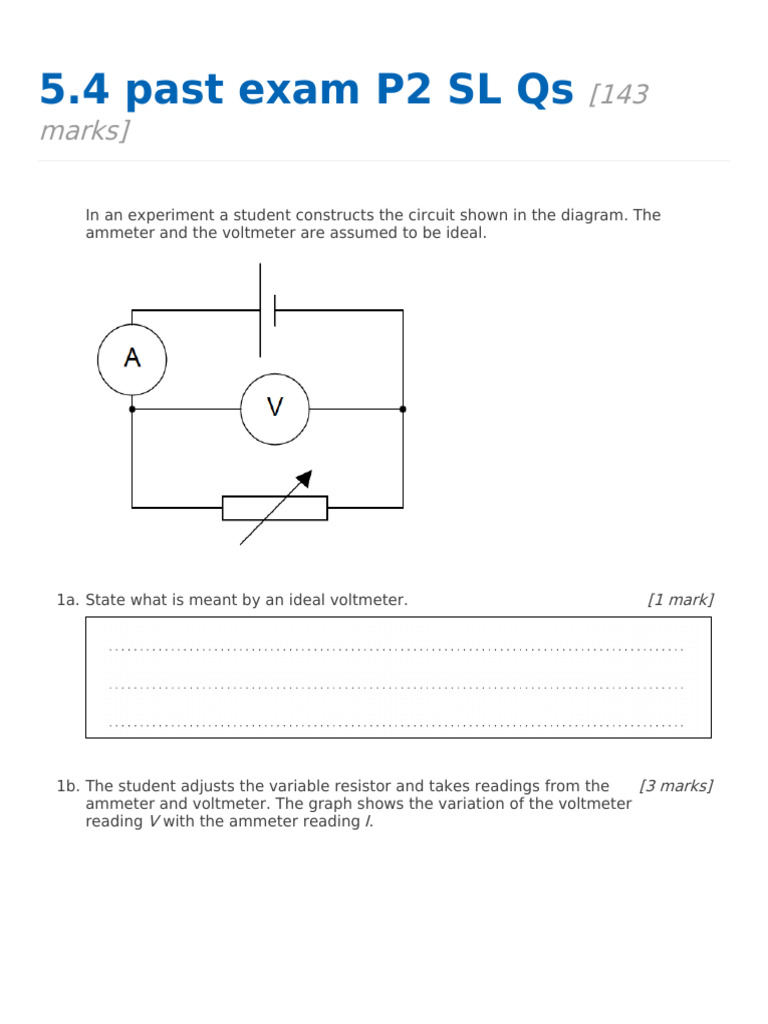Electricity and Magnetism Past Exam P2 SL Qs | PDF
