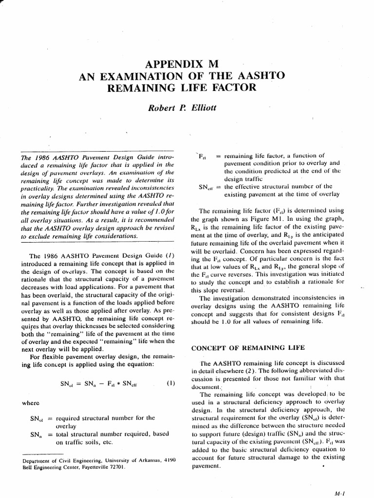 513-Appendix M Remaining Life Factor | PDF