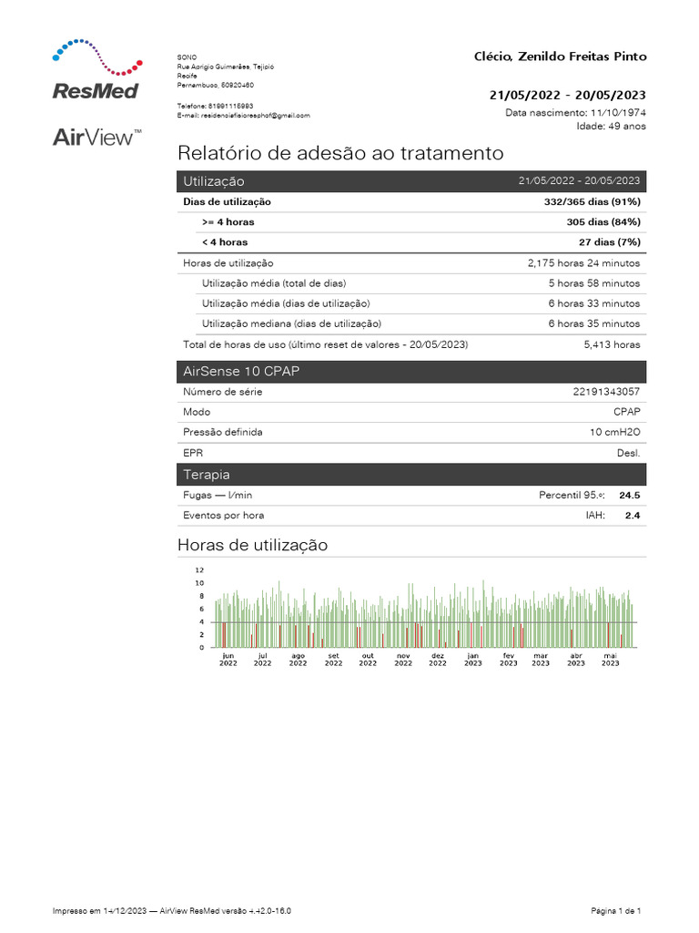 Relatório Adesão e Terapia 12142023 094706 | PDF