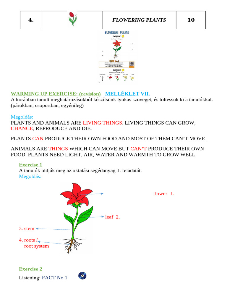 Unit 1. Flowering Plants | PDF