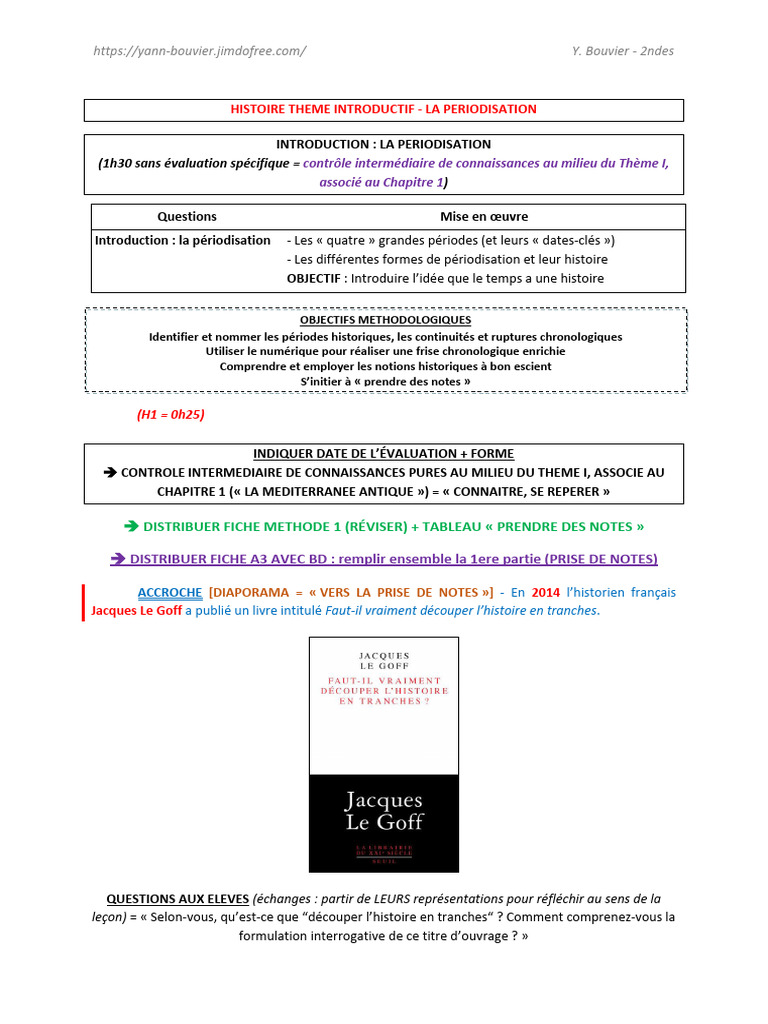 H0 - INTRO - La Périodisation | PDF