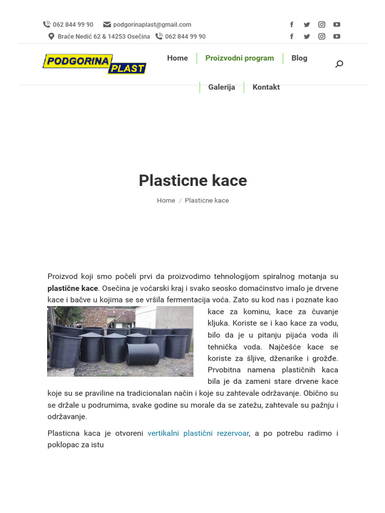 Plasticne Kace - Plastični Rezervoari | PDF