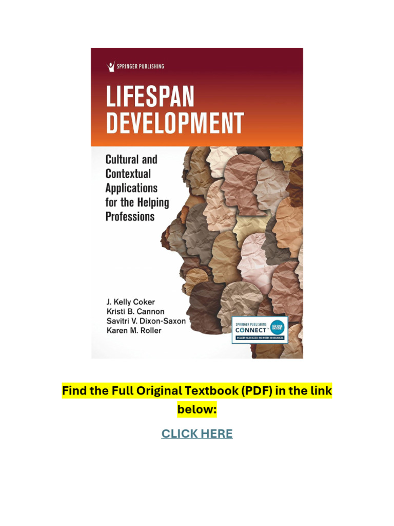 Lifespan Development Cultural and Contextual Applications For The Helping Professions 1st ...