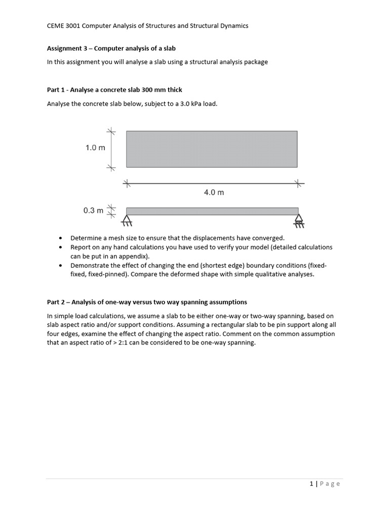 A3 Slab Analysis | PDF