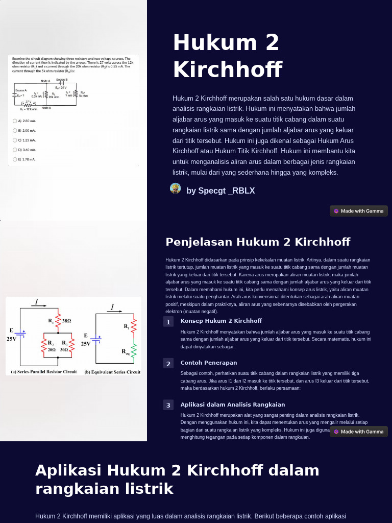 Hukum 2 Kirchhoff | PDF