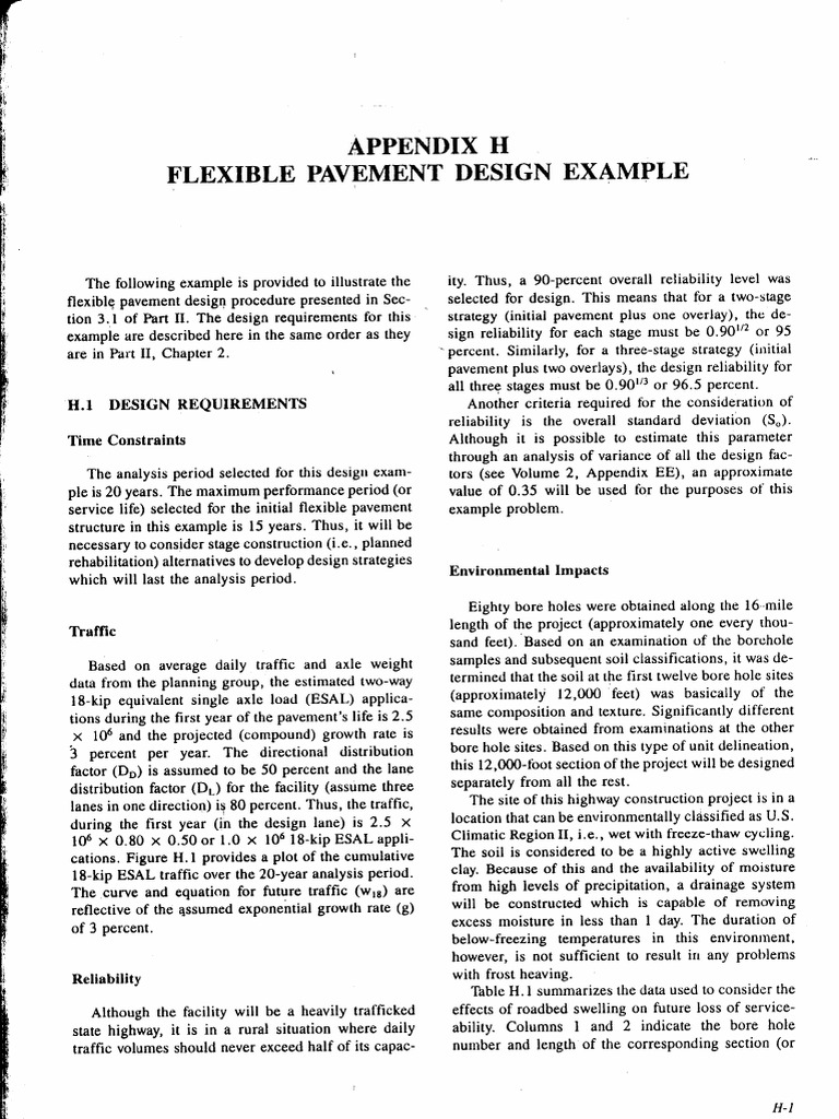 508-Appendix H Flexible Pavement Design Example | PDF